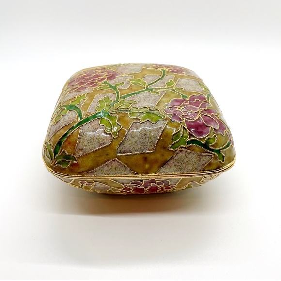 Vintage | Accents | Vintage Cloisonn Glass Trinket Box | Poshmark